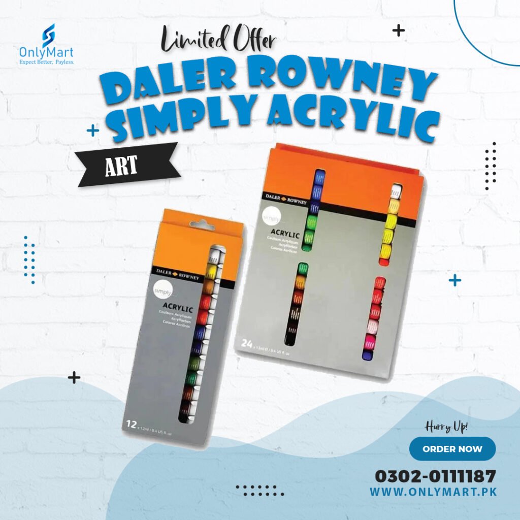 Daler Rowney Simply Acrylic 12ml Tubes - Only Mart - Order Now!