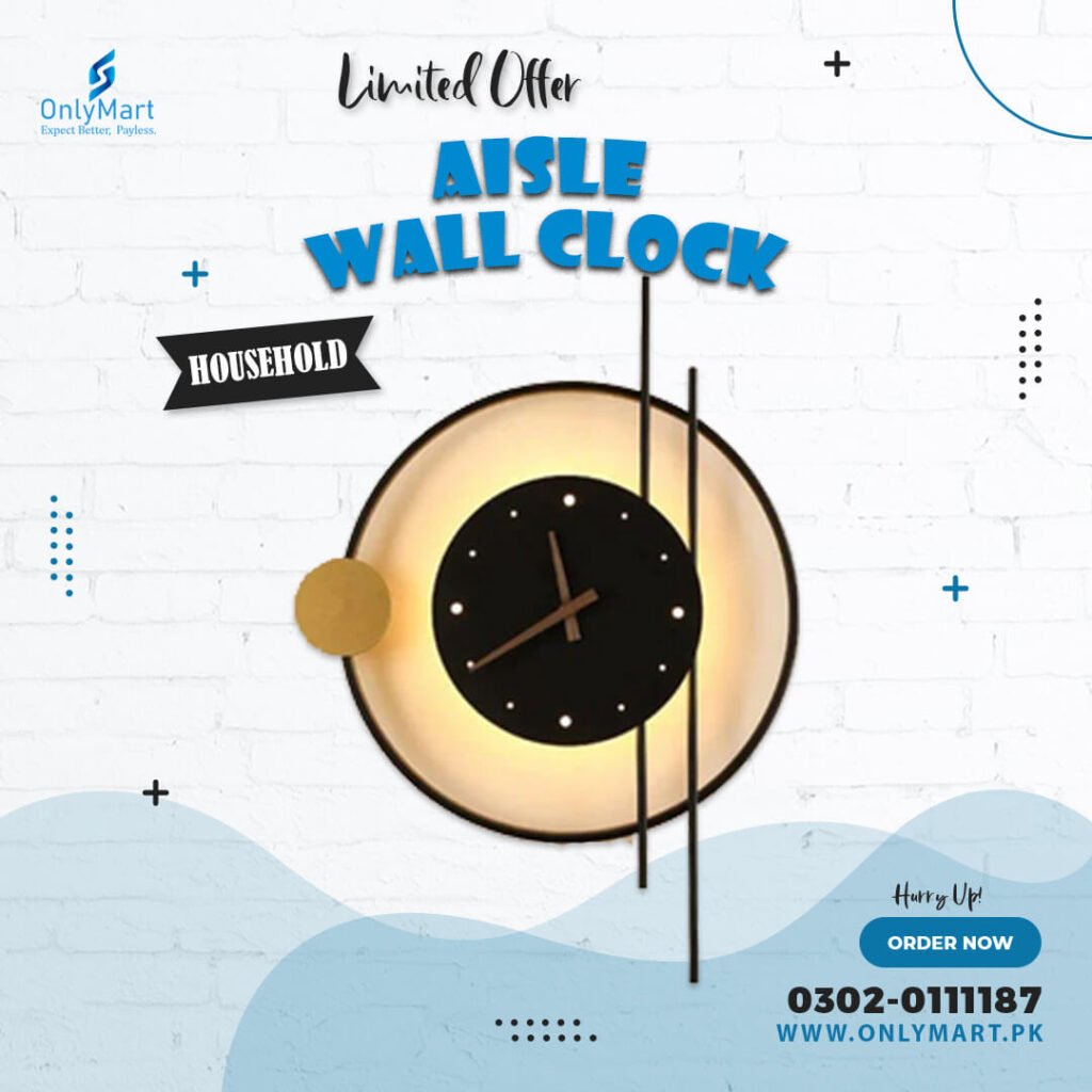 Aisle Wall Clock - Only Mart - Elevate Your Space!