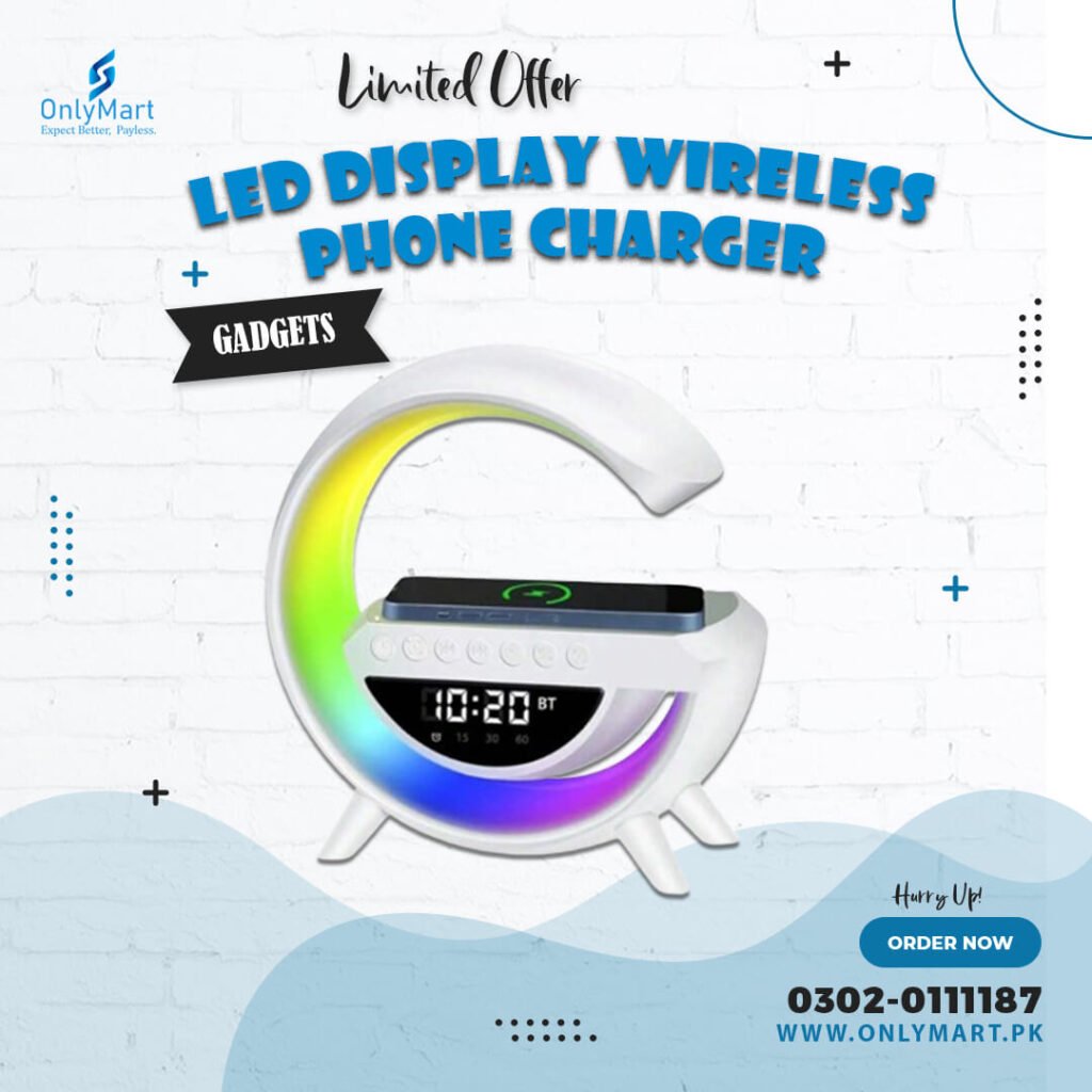 BT-3401 LED Display Wireless Phone Charger with Bluetooth Speaker ...